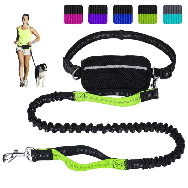 Quality Flexible Long Extendable Dog Lead Comfortable Hands Free With Dual Handles for sale