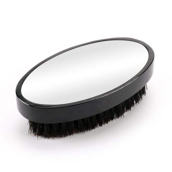 Quality Beard Brush With Mirror Soft or Medium Hard Boar Bristle Wooden Handle for Men for sale