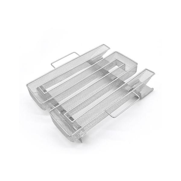 Quality Cooking Tool 4.5cm Bbq Smoker Tray Moker Wood Chip Tray for sale