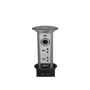 Quality Retractable Kitchen Pop Up Sockets , Silver Kitchen Pop Up Tower Socket for sale
