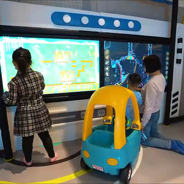 Close-up view of Haiber Wall Play sensory board with various textures