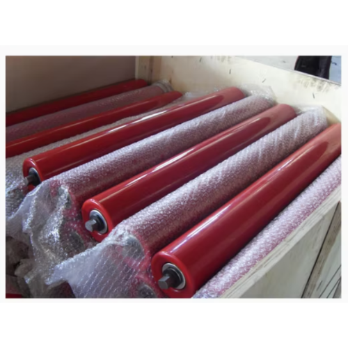Quality Industrial Rubber Conveyor Belt Roller with Zinc Plated Surface for sale