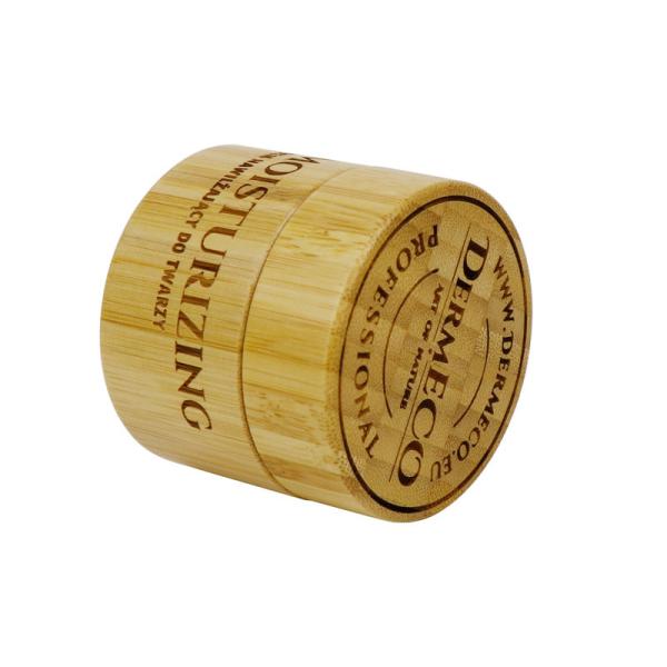 Quality OEM Skincare Bamboo Cosmetic Packaging Electroplate 50g Bamboo Cream Jar for sale