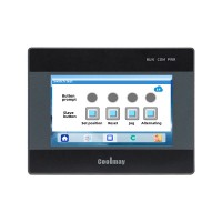 Quality RS232 Port 4AD 2DA PLC HMI All In One with 12DI/12DO Transistor Relay Digital Output for sale