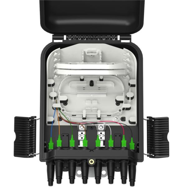 Quality 8-Port Fiber Optic Distribution Box Wall/Pole Mountable for Network FTTX IP65 for sale