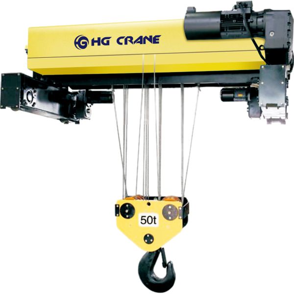 Quality Metal Overhead Crane Parts Electric Wire Rope Hoist Load Capacity 0.5 Ton Fabricated According LSO GB FEM DIN BS Standards for sale
