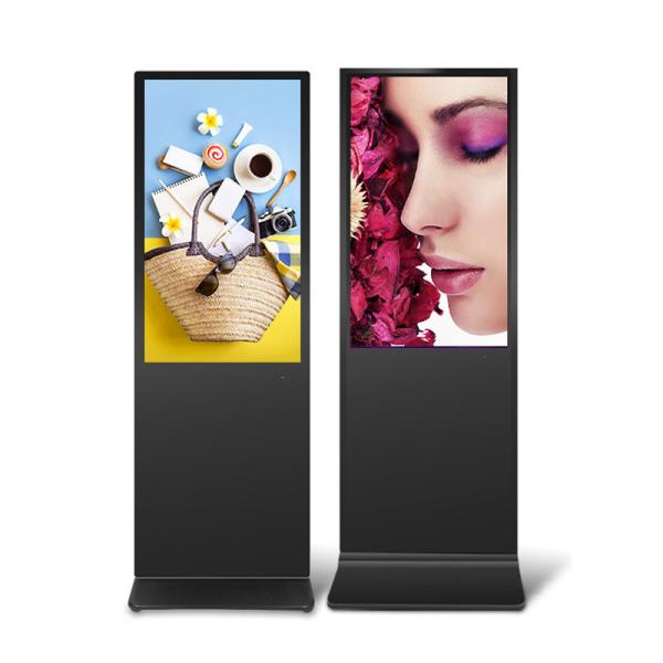 Quality 1920x1080P FHD Resolution Floor Standing Lcd Digital Signage Display With 500cd/M2 Brightness for sale