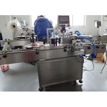 Quality Tabletop Essential Oil Round Bottle Front Back Labeler Machine HMI Control for sale