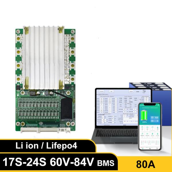 Quality Smart Battery Protection Board , BMS with balancer 17S-24S 80A With BT UART 60V for sale