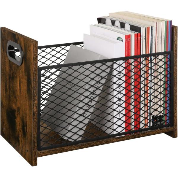 Quality Home Decorations Varnished Desktop Storage Basket for Letters Books Newspapers for sale