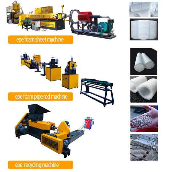 Quality 30kg 75 Plastic expanded EPE foaming fruit net making machine for sale