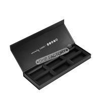Quality Silver Custom Logo Printed Magnetic Box Black With Paper Insert for sale