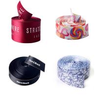 Quality Recycled Printed Grosgrain Silk Satin Gift Ribbons with Embossed Logo 25mm 1 for sale