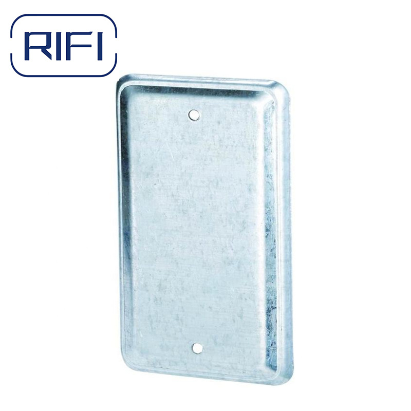 Galvanized Metal Box Octagonal Conduit Box Cover Blank Cover with Knockouts