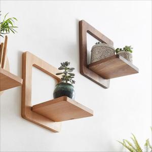 Quality Indoor Plant Stand Wooden Plant Hanger Rustic Display Shelf with Customized Logo for sale