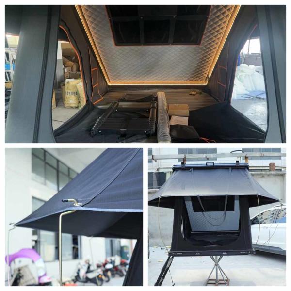 Quality Overland Aluminum Hard Shell Rooftop Tent With 320G Polyester Cotton for sale