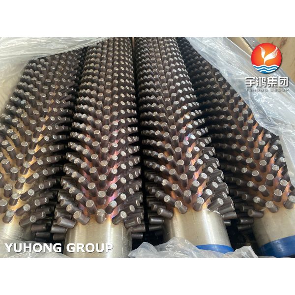 Quality Studded Tube,  ASME AS335 P9 Alloy Steel Seamless Pipe with 11Cr (SS409) Stud, Fired Heater, Furnace Application for sale