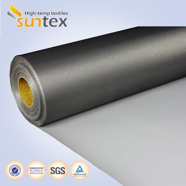 Quality Heat Retardant Black Fire Retardant Fabric Glassfiber Coated / Ptfe Fiberglass for sale