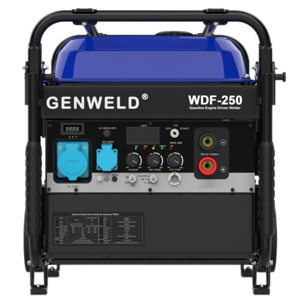 Quality Industrial-purposed Portable  Rated 200A /250A Gasoline MMA/Cellulose/TIG Welding Generators for sale