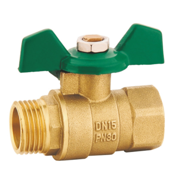 Quality 3 4 Inch  1 2 Inch Butterfly Ball Valves Brass With Locking Handle for sale