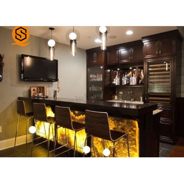 Quality Led Artificial Stone Bar Counter Anti Pollution Size Customized for sale