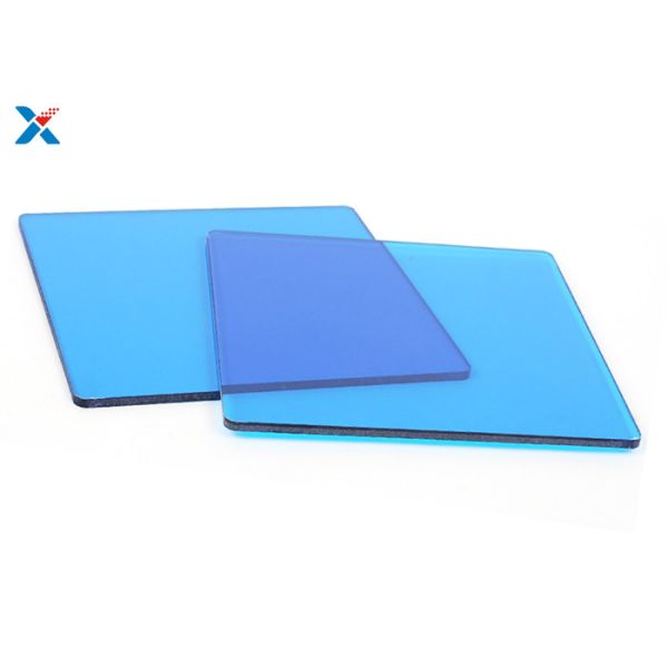 Quality Perspex Polycarbonate Roofing Sheet Transparent Blue Impact Resistance for sale