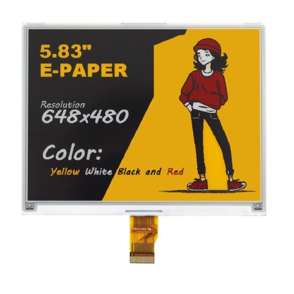 Quality 5.83inch Four Color E-Paper Display with Fast Refresh for Electronic Shelf Labels and Smart Home for sale
