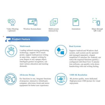 Quality 5ms Interactive Touch Screen Monitor, Infrared All In One Smart Board for sale