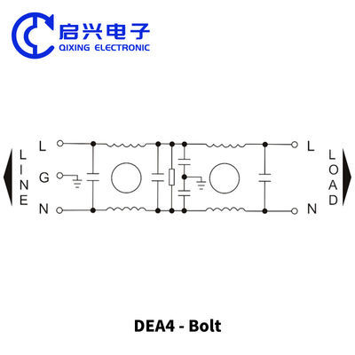 Quality DEA4 Single Phase AC Power Supply EMI Filter 220VAC 3A/6A/10A/20A Good for sale