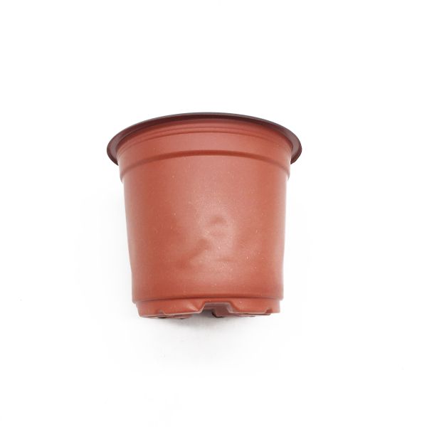 Quality Black Orange 17cm Plastic Plant Pots Tear Resistant Sturdy Polypropylene for sale