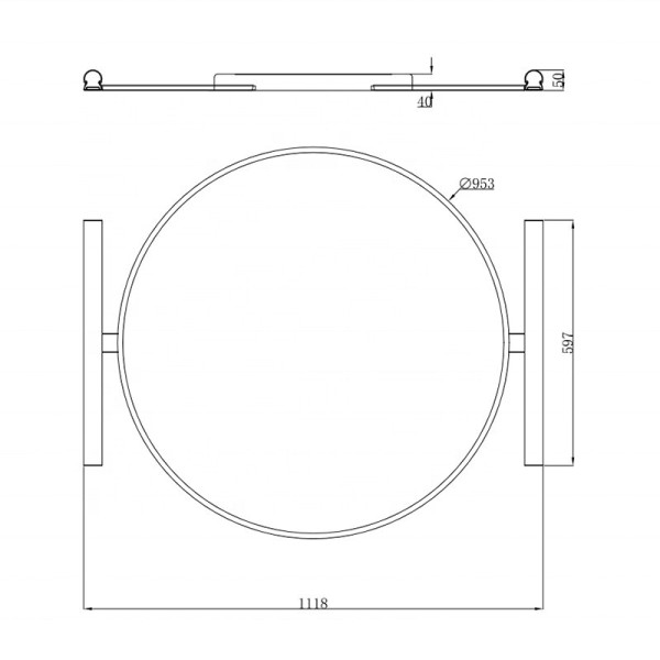 Quality 5mm Environmental Silver Mirror Round Shape Bathroom Wall Mounted LED Lighted for sale