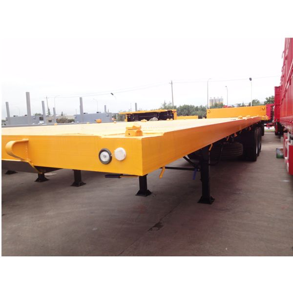 Quality Heavy Duty 20ft 40ft Flatbed Container Semi Trailer for sale