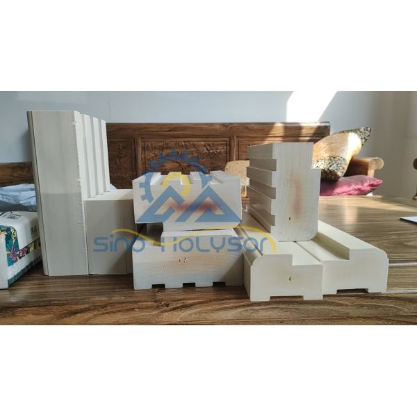 Quality 3'' Rectangular WPC/PVC Solid Wooden Door Frame Profile Making Extrusion Machine Line 180-200KG/H for sale