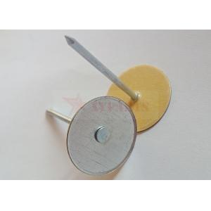 Quality Galvanized Steel 2" Cup Head Weld Pins With Paper Washer For Securing Insulation for sale