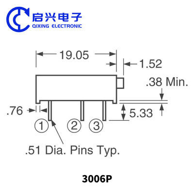 Quality 3296 Series Multi Turn Trimmer Potentiometer 0.5W Adjustable Resistor with 10Ω for sale