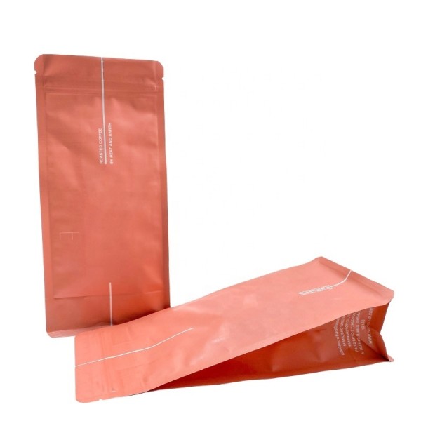 Quality Gravure Printing Eight Sides Seal Zipper Bag Flat Bottom Coffee Bean Pouch Sugar Packaging Recyclable Pet Food for Cats Dogs for sale