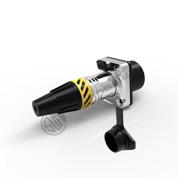 Quality XLR Audio Power Waterproof Socket Connector 5 Pin Microphone IP65 for sale