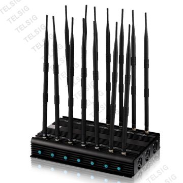 Quality 14 Channels 5G Signal Jammer For Cell Phone 2345G WiFi GPS VHF UHF Lojack for sale