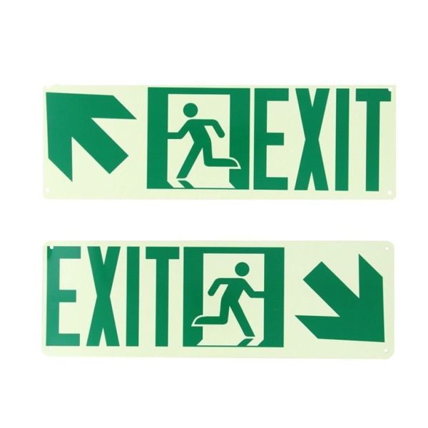 Quality Emergency Running Man Left/Right Photoluminescent Fire Exit Sign for sale