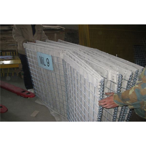 Quality MIL 7 Defensive Barrier Bag Sand Hesco Wall System Welded Gabion for sale