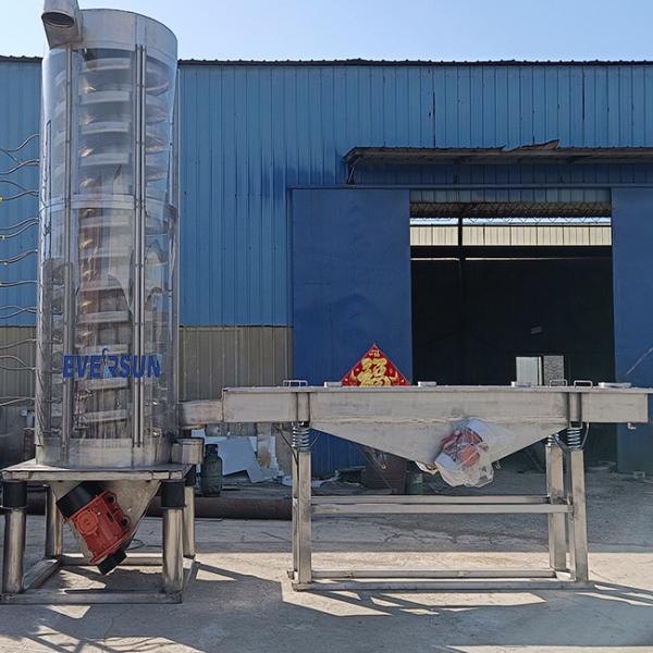 Quality Feed Grain Stainless Steel Vertical Vibration Cooling Screw Elevator Non for sale