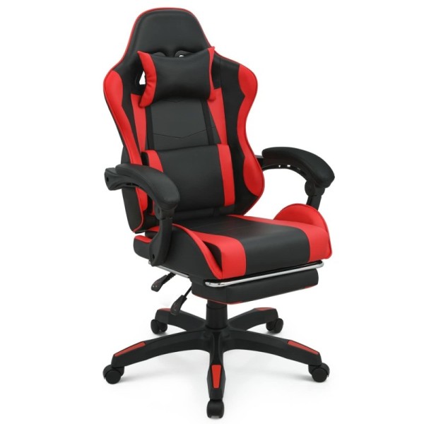 Quality Modern Design Fabric Lumbar Support Ergonomic Computer Racing Chair with Footrest for sale
