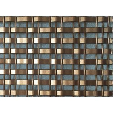 Quality 13ft Woven Painted Bronze Wire Mesh For Building Facade for sale