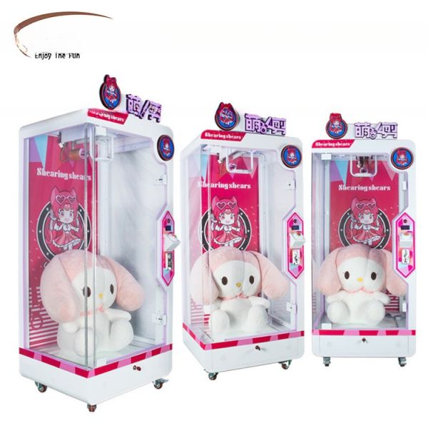 Quality Electric Scissors Game Machine Cutting Doll Arcade Machine OEM for sale