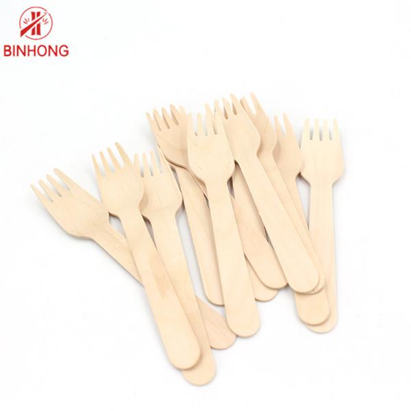 Quality Biodegradable Birchwood 14cm Disposable Wooden Cutlery for sale