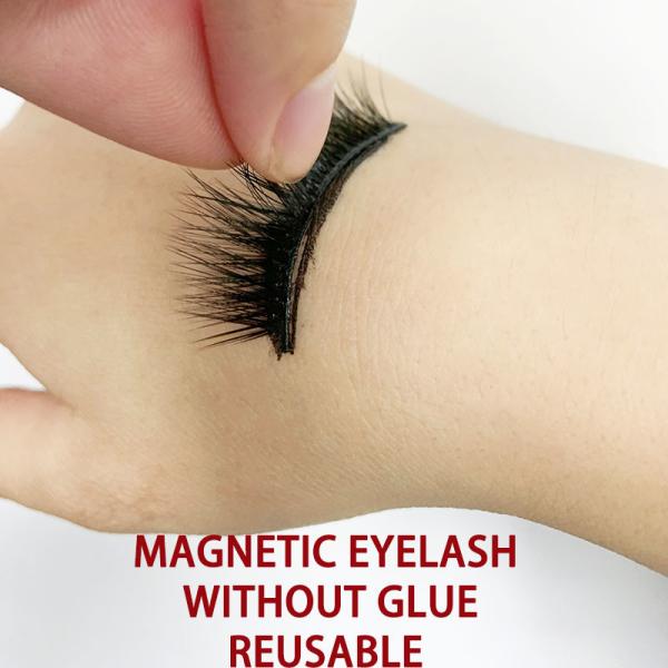 Quality Magnet Eyelashes Magic Glue Self Adhesive Eyeliner Fluffy False Eyelashes for sale