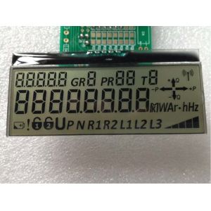 17 Digits 7 Segment Custom Lcd Module , Metal Pin Transflective Lcd Display Cog I2C Serial ...