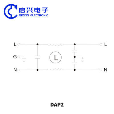 Quality DAP2 Low Pass Power Supply Filter PCB Mounting Single Phase EMI EMC Power Filter for sale