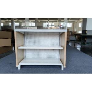 Quality Gondola Pegboard Display Rack with Acrylic Top & Shelves for Retail & Storage for sale