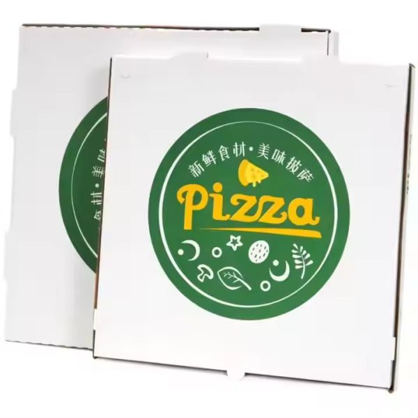 Quality Recycling Pizza Boxes Eco-Friendly Customizable Fast Food Packaging Free Design for sale